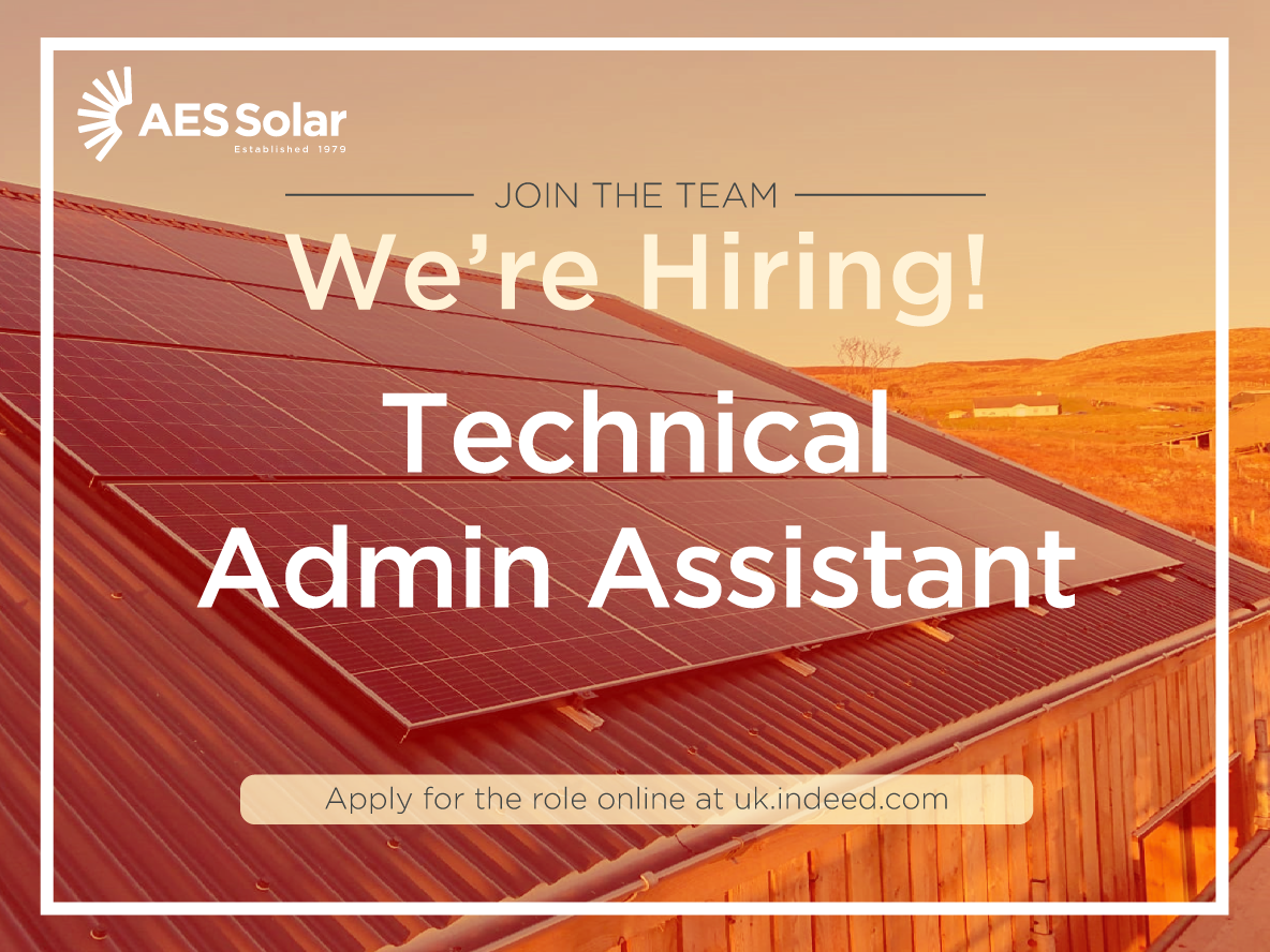 We're Hiring a Technical Admin Assistant - AES Solar